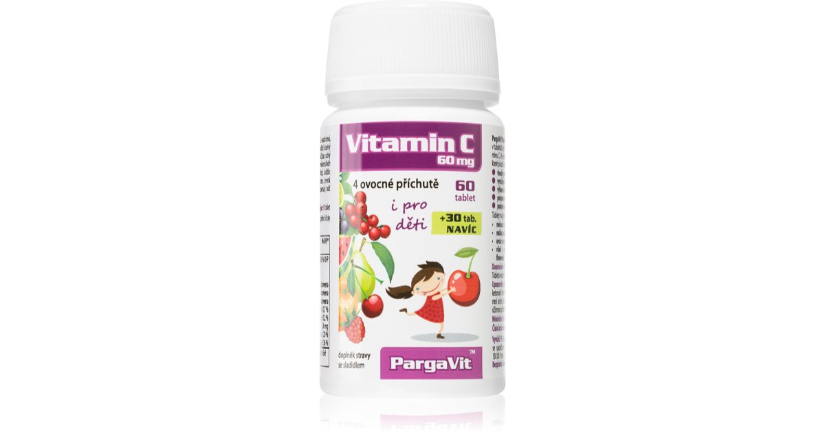 PargaVit Vitamin C 60 mg suplemento alimentar com edulcorantes | notino.pt