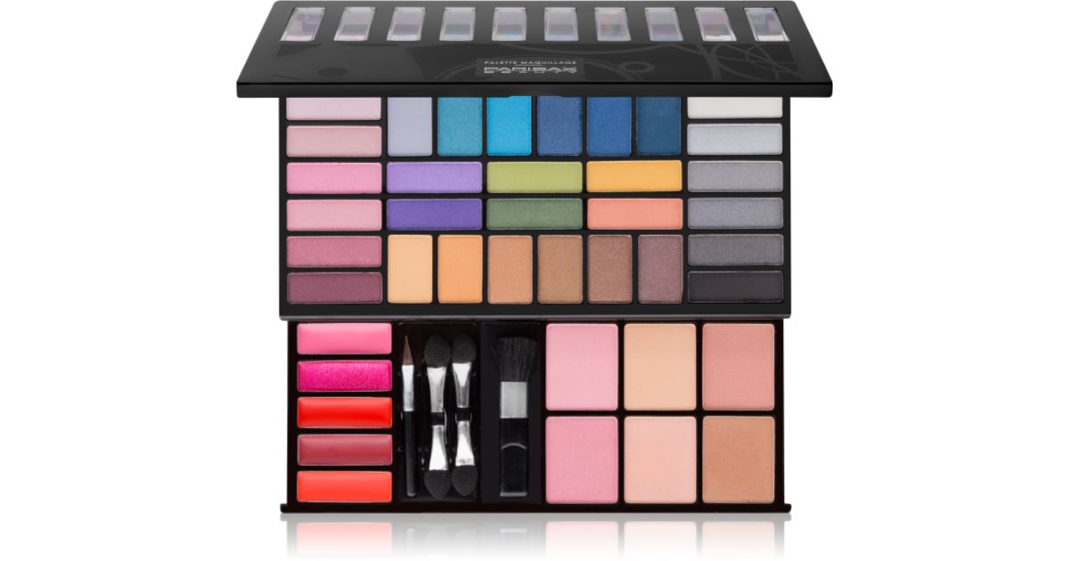 Parisax Make-Up Palette Makeup Palette with Mirror and Applicator ...