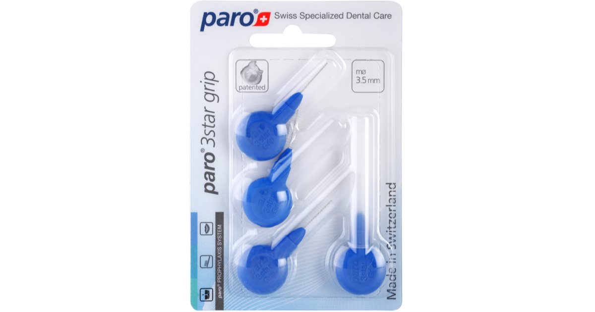 Paro 3Star Grip Triangular Interdental Toothbrushes, 4 pcs | notino.co.uk