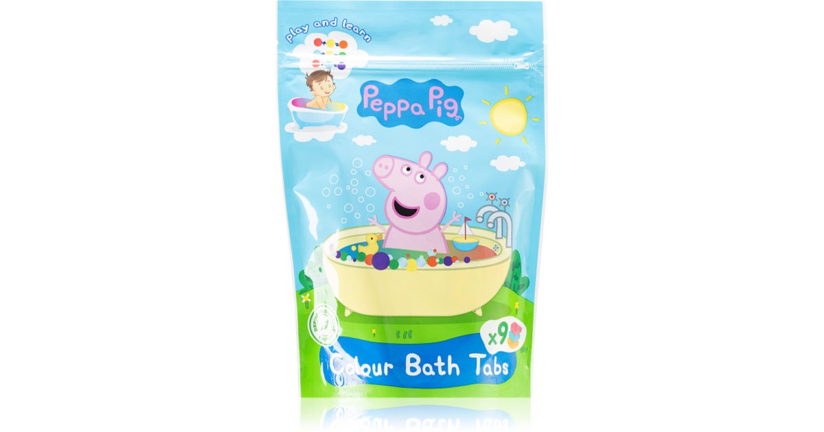 Peppa Pig Colour Bath Tabs farbige Brausetabletten zum Baden | notino.at