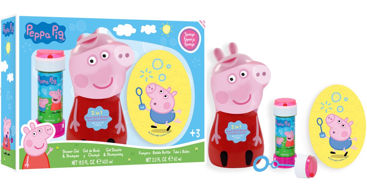 Peppa Pig Body and Hair set cadou pentru baie pentru copii 3+ | Notino.ro