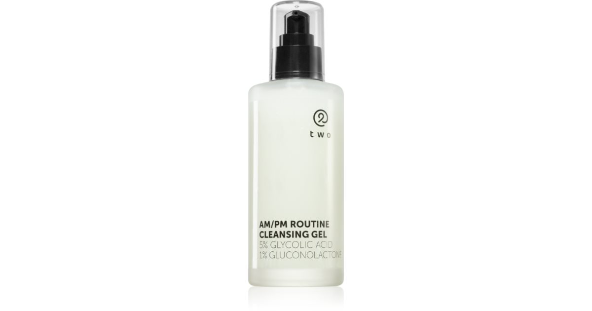 two cosmetics AM/PM Routine Cleansing gel nettoyant avec AHA Acids ...