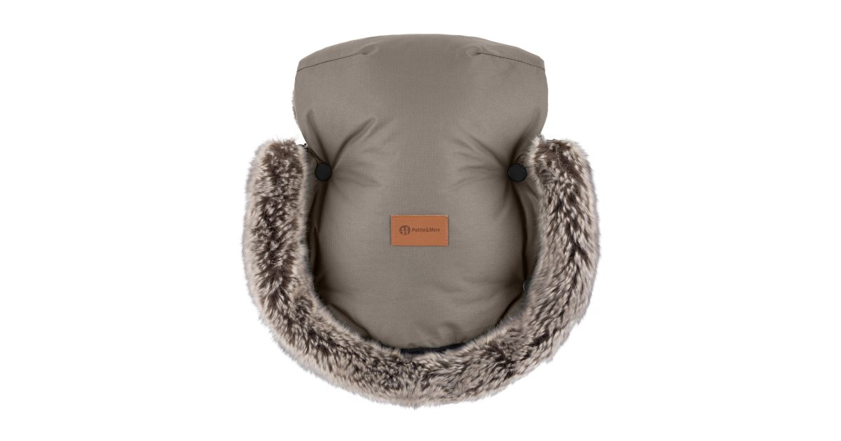 Petite&Mars Furry Mocha Mousse pram hand warmers | notino.co.uk