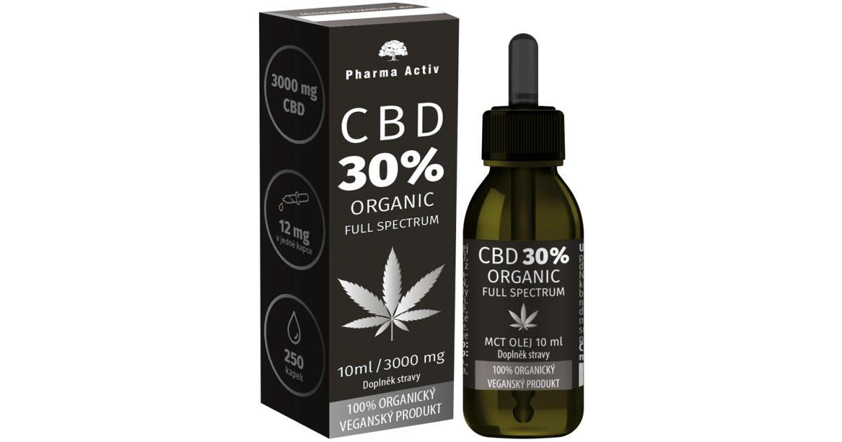 Pharma Activ CBD 30% ORGANIC 3000mg olej s CBD | notino.cz