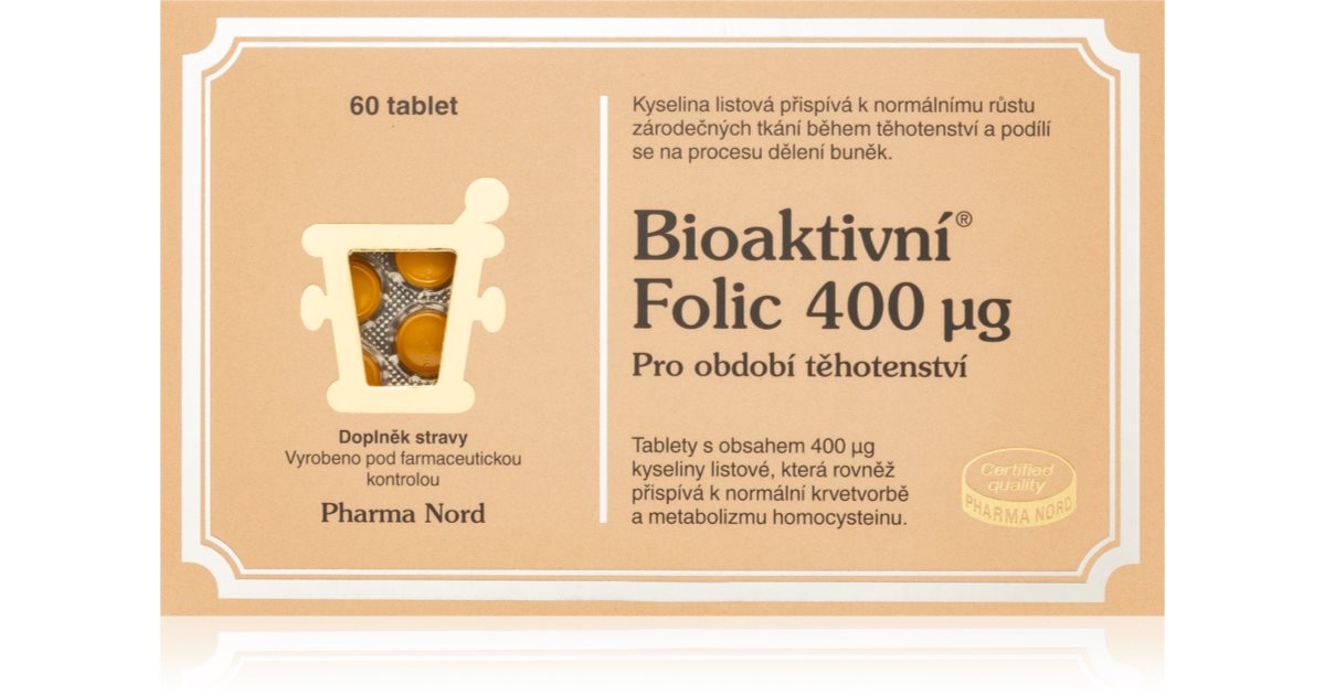 Pharma Nord Bioaktivní Folic tablets for better formation of blood ...
