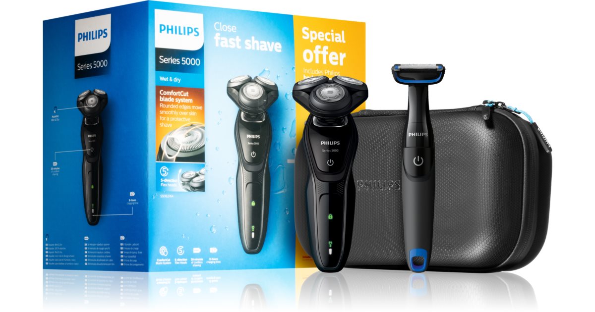 Philips Series 5000 S5082/64 LTE Wet & Dry Trimmer en Scheerapparaat ...