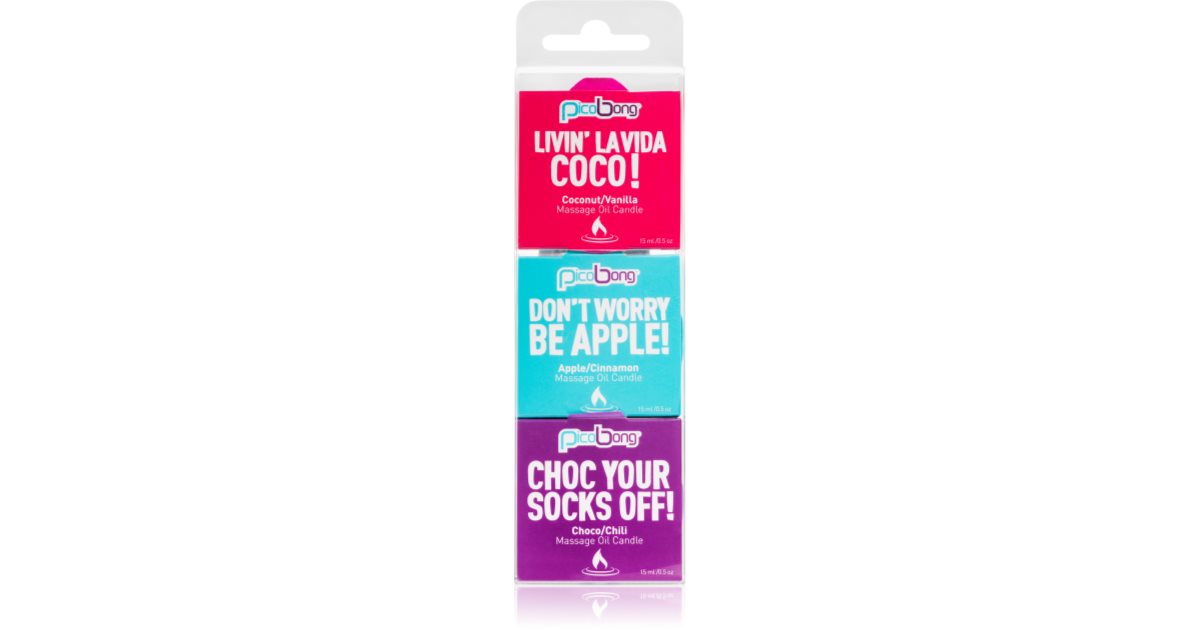 Pico Bong Massage Oil Candle Variety Pack Massagekerze