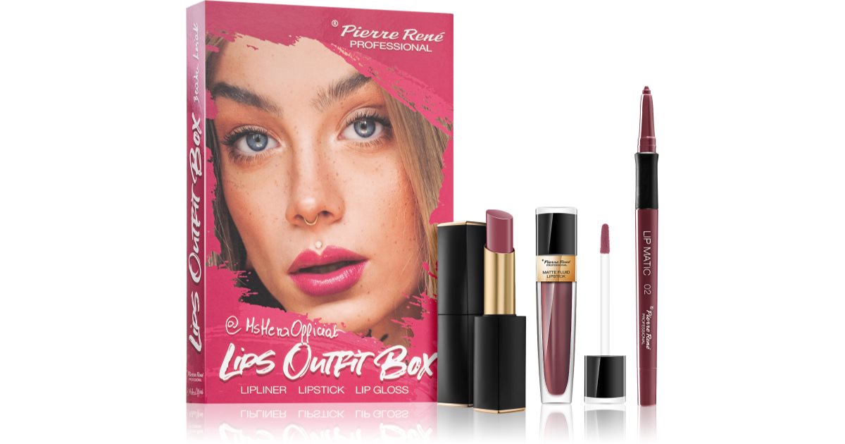 Pierre René Lips Outfit Box Lahjasetti Huulille | notino.fi