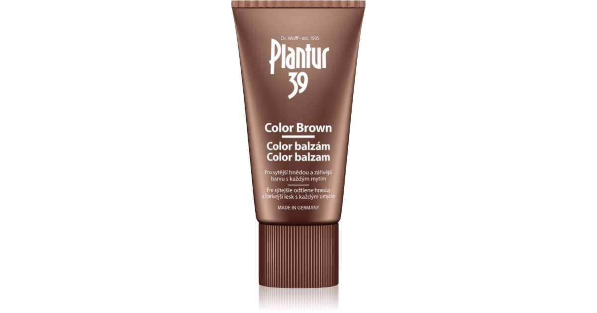 Plantur 39 Color Brown bálsamo con cafeína para los tonos marrones del ...