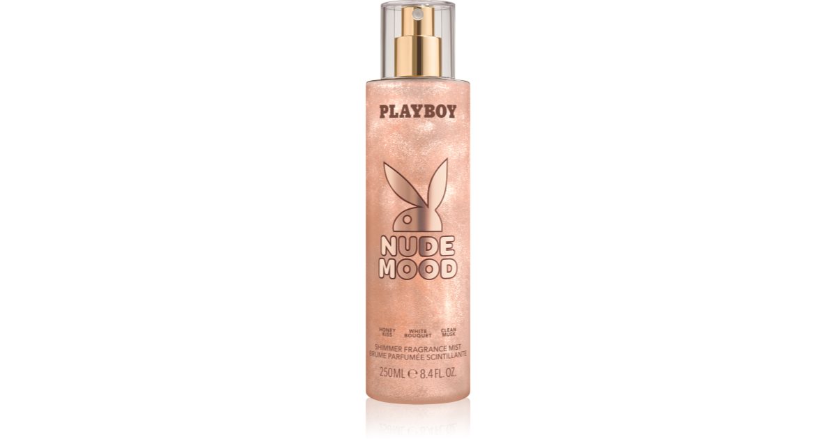 Playboy Nude Mood Bodyspray mit Glitzerteilchen für Damen