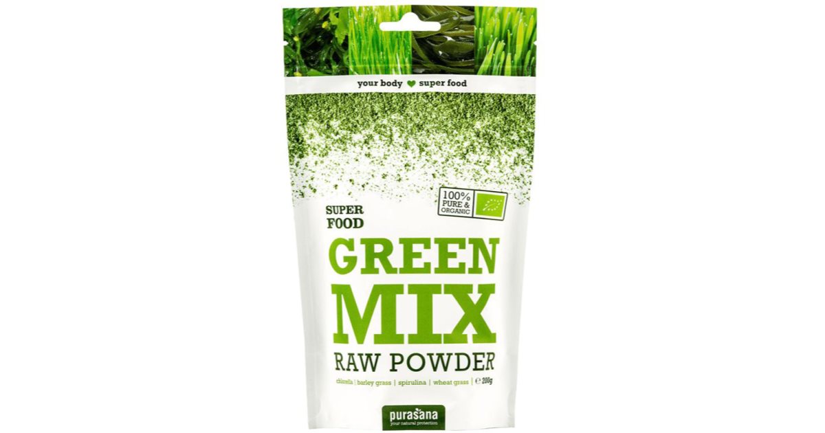 Purasana Green Mix Powder BIO poudre de qualité BIO | notino.fr