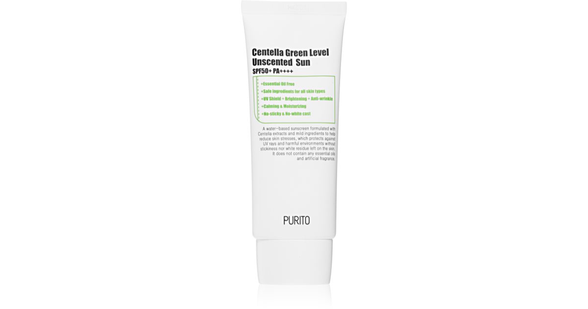 Purito Centella Green Level lehký ochranný krém na obličej SPF 50 ...
