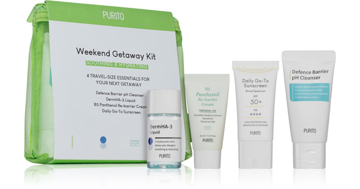 Purito Weekend Getaway Kit travel set (for flawless skin) | notino.co.uk