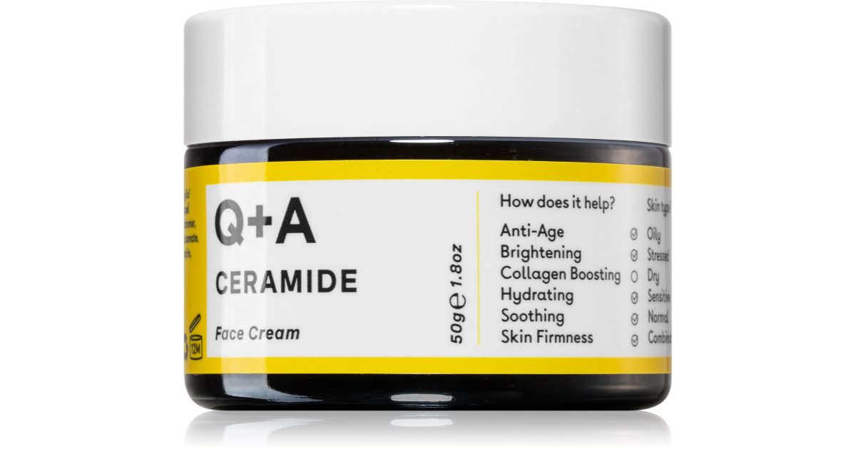 Q+A Ceramide smoothing face cream with ceramides | notino.co.uk