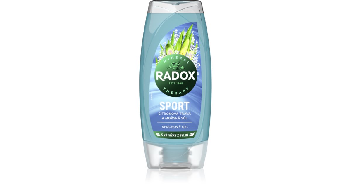 Radox Sport Mint & Sea Salt gel douche booster d’énergie pour femme ...