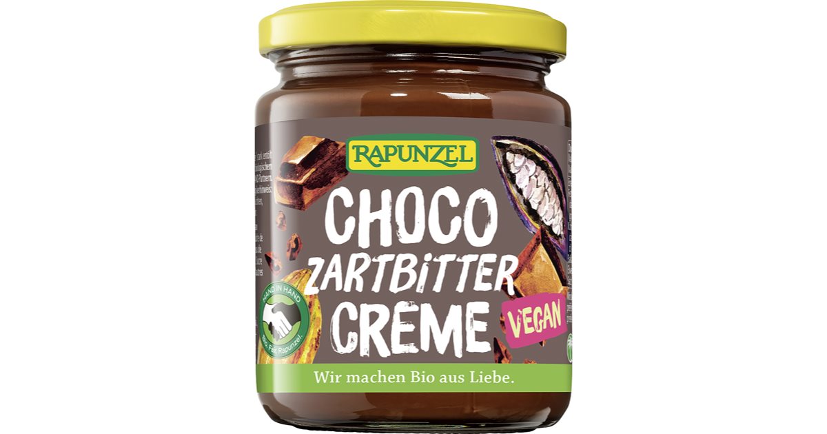 Rapunzel Choco Zartbitter Creme BIO süßer Aufstrich Schokoladen ...