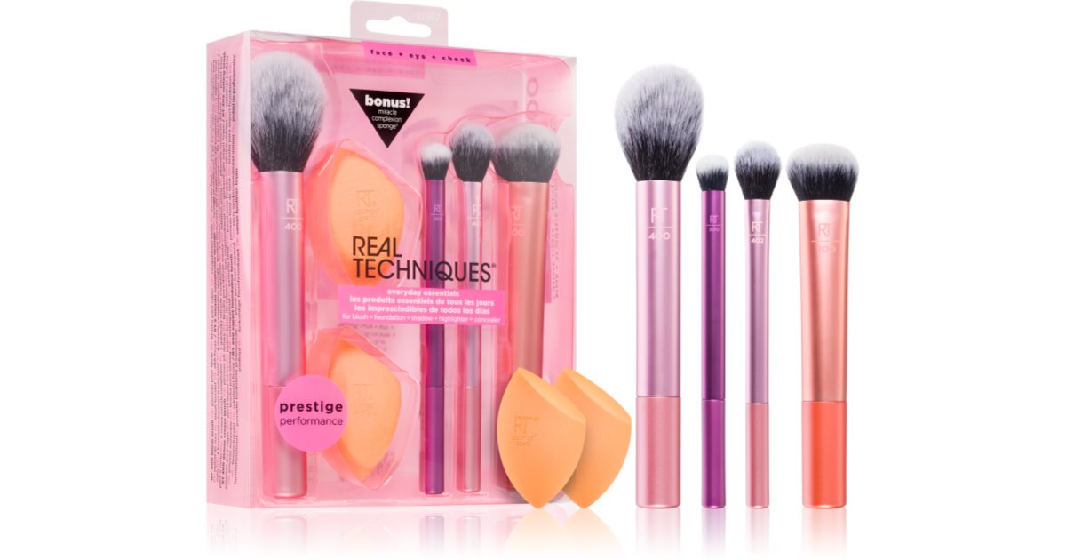 Real Techniques Everyday Essentials Set av borstar (För perfekt utseende) | notino.se