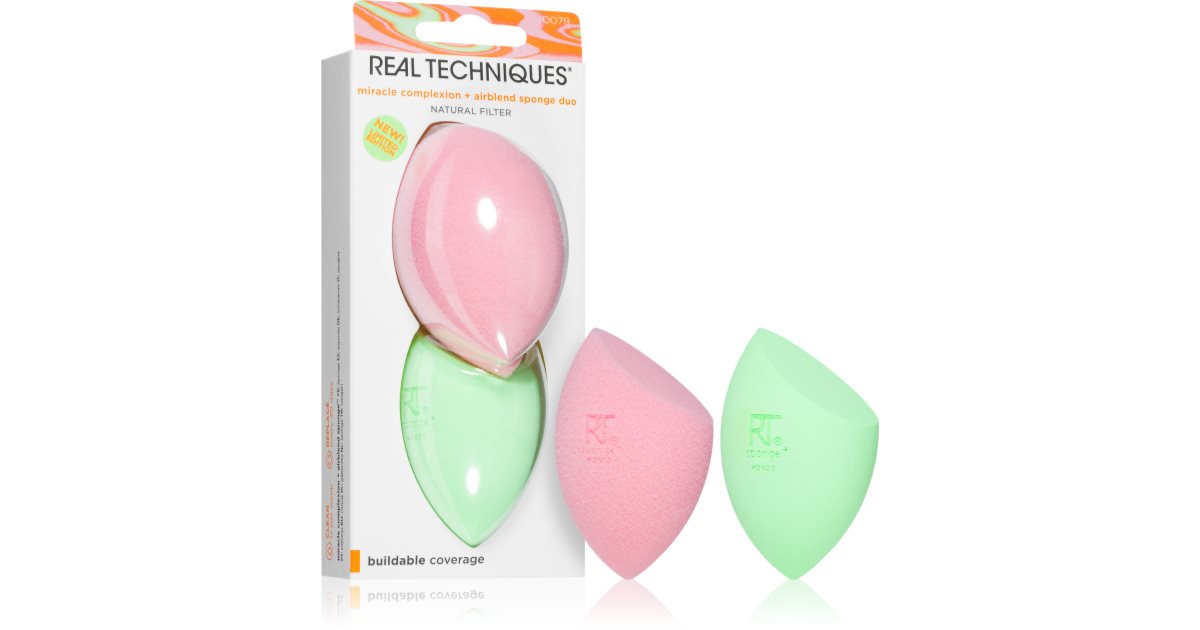 Real Techniques Orange Crush sponges for the face | notino.co.uk