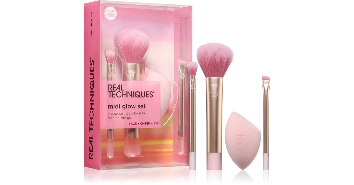 Real Techniques Midi Moment Sunrise kit de maquillage de la peau ...