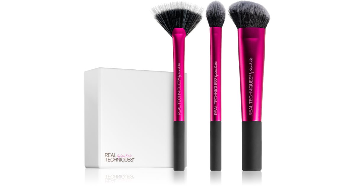 Real Techniques Original Collection Finish kit de pinceaux + support ...