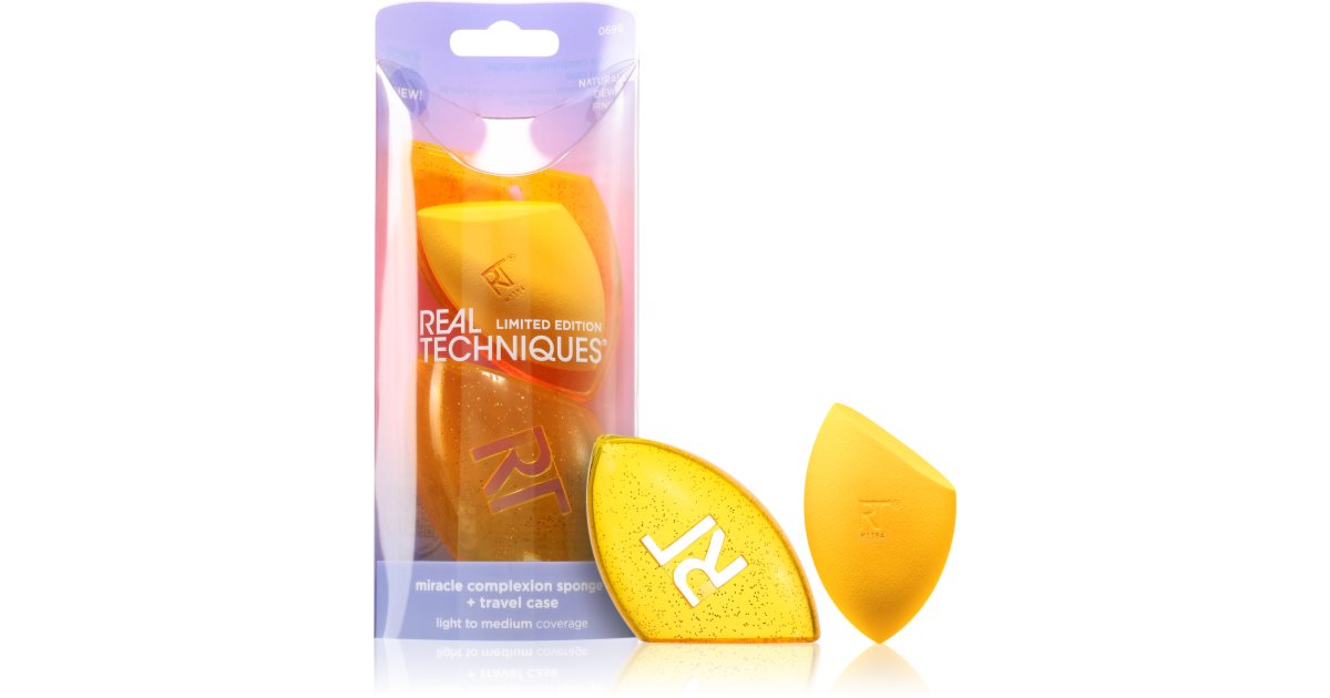 Real Techniques Miracle Complexion Sponge & Case makiažo kempinėlė ...