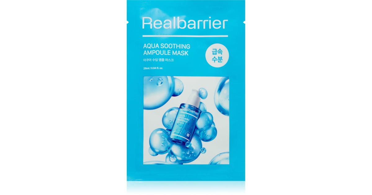 Real Barrier Aqua Soothing Ampoule Mask Calming Face Sheet Mask | notino.ie
