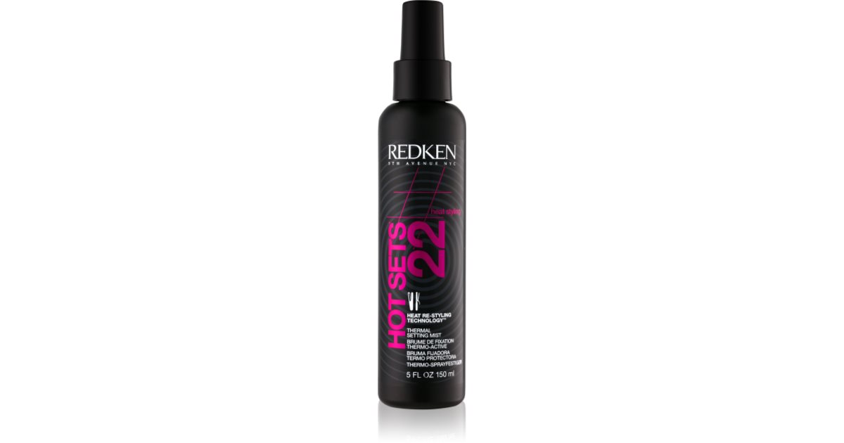 Redken Heat Styling Hot Sets 22 Protection Mist For Heat Hairstyling ...