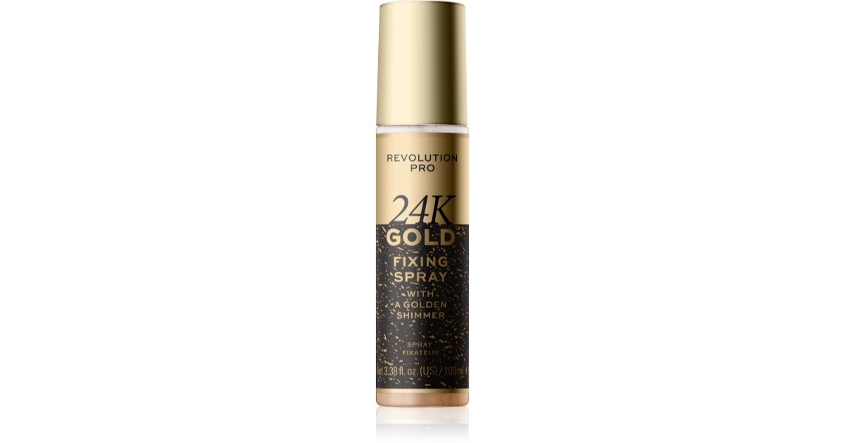 Revolution PRO 24k Gold brightening setting spray with gold | notino.co.uk
