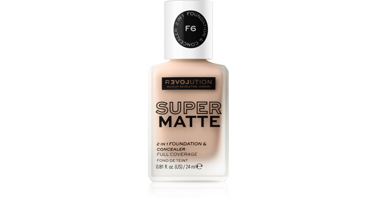 Revolution Relove Super Matte Foundation Long-Lasting Mattifying ...