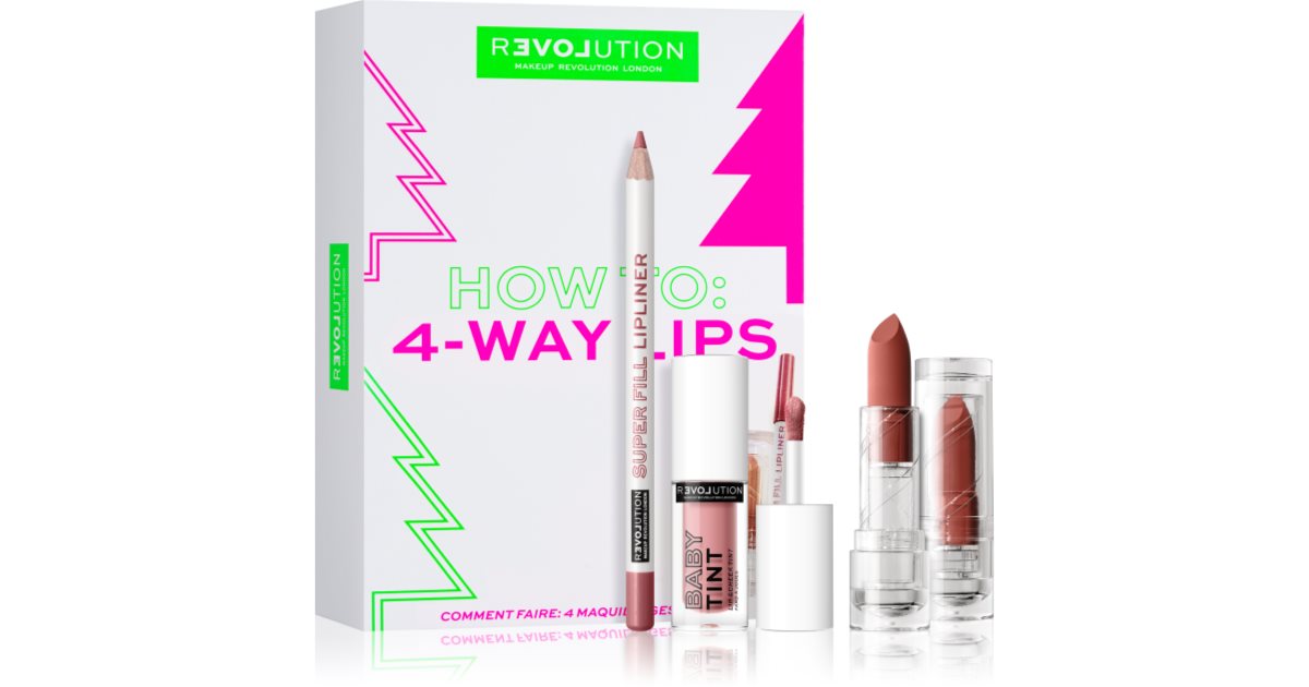 Revolution Relove How To: 4-Way Lips Gift Set (for lips) | notino.ie