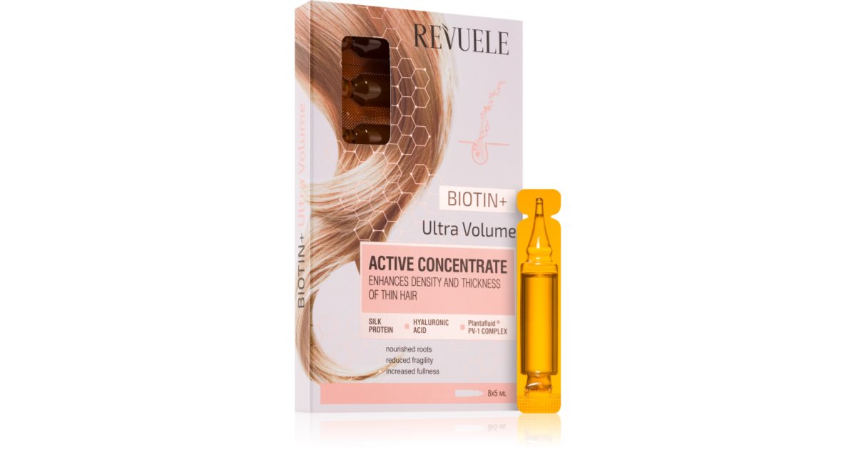 Revuele Active Concentrate Biotin+ ampoules pour le volume des cheveux ...