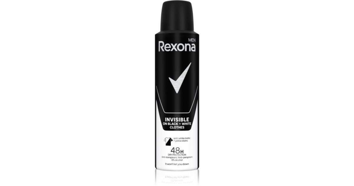 Rexona Invisible on Black + White Clothes Antiperspirant Spray 48h ...