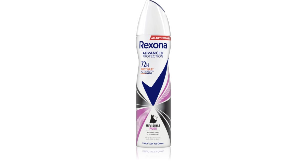 Rexona Advanced Protection Invisible Pure anti white and yellow mark ...