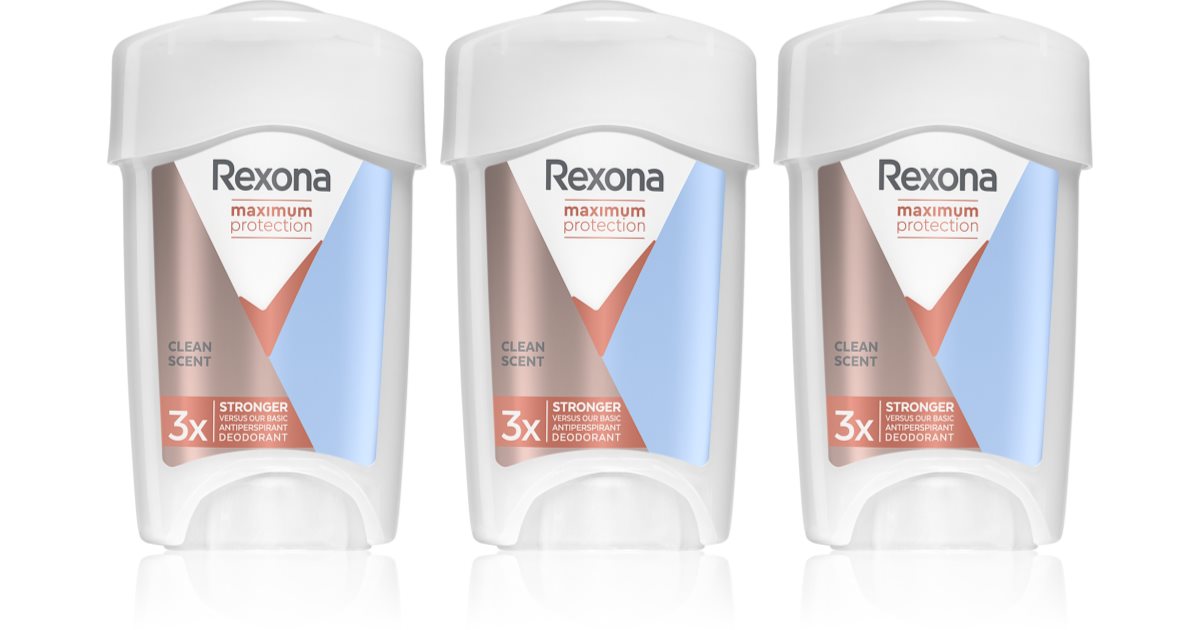 Rexona Maximum Protection Clean Scent antiperspirant cream that reduces ...