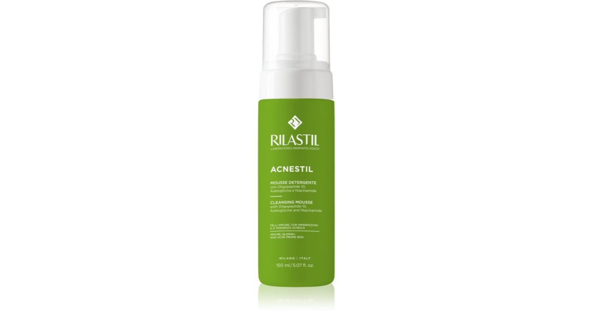 Rilastil Acnestil foam cleanser balancing sebum production for oily ...
