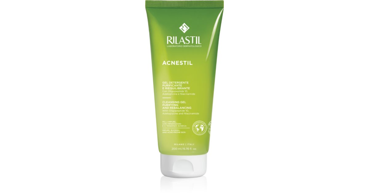 Rilastil Acnestil gel nettoyant pour éliminer le sébum pour peaux ...