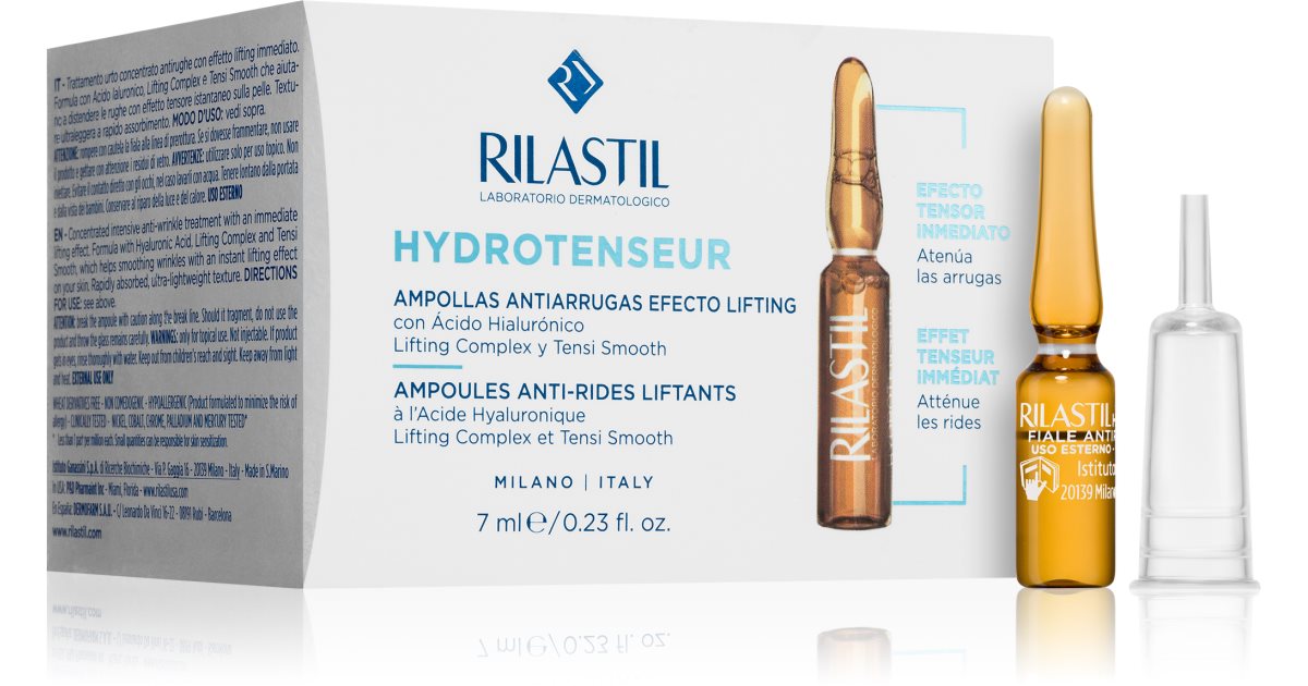 Rilastil Hydrotenseur ampolas para regeneração intensa da pele com ...