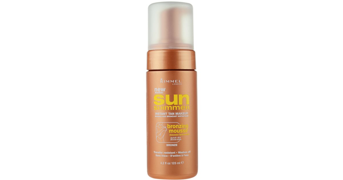 Rimmel Sun Shimmer Instant Tan espuma bronzeadora | notino.pt
