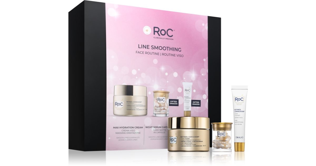 RoC Retinol Correxion Line Smoothing gift set with anti-ageing effect ...