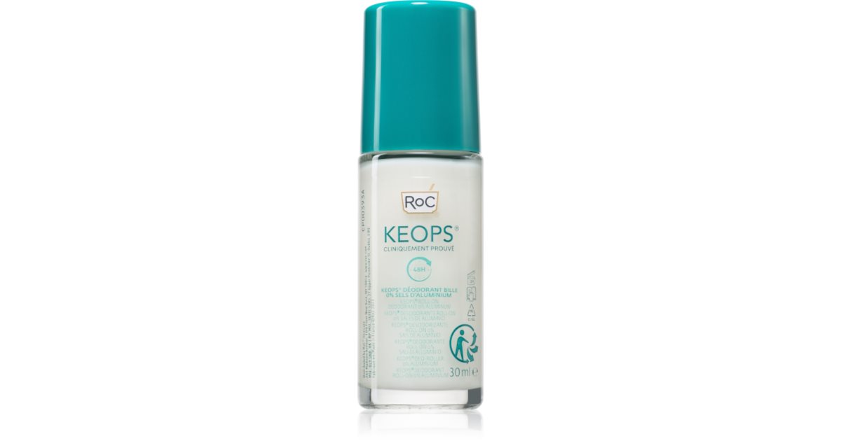 RoC Keops Roll-On Deodorant 0% Aluminium déodorant roll-on pour peaux ...