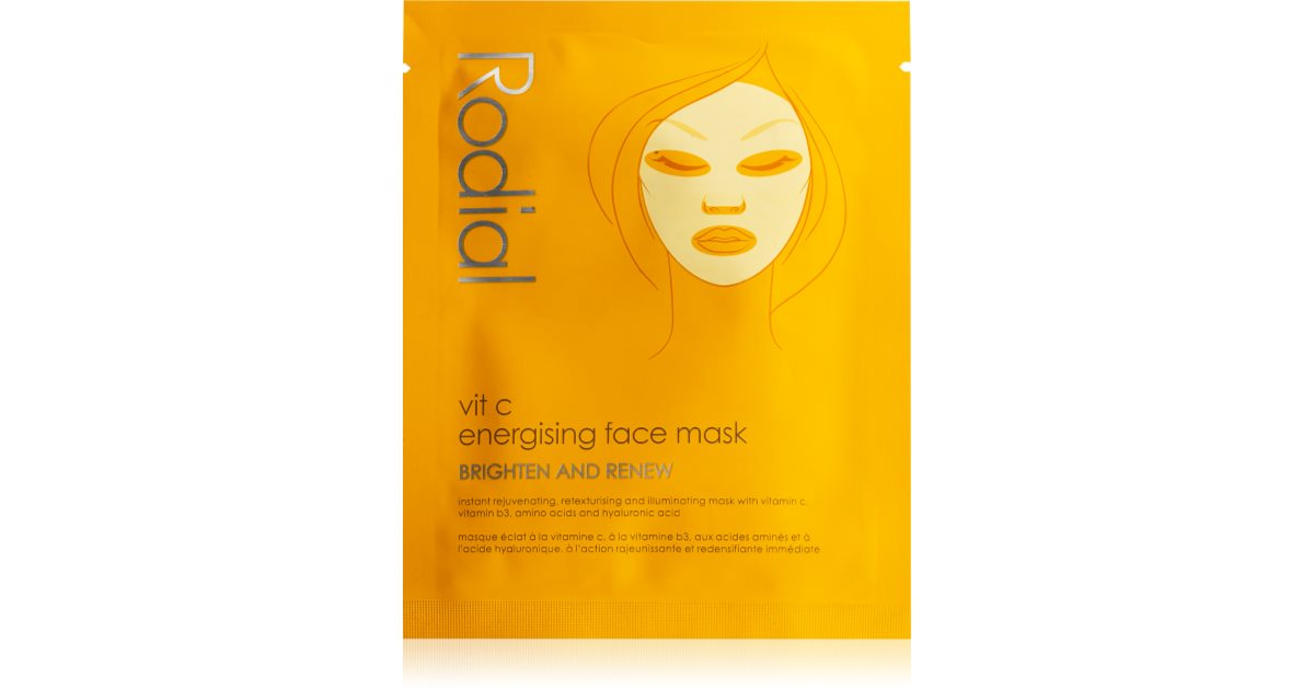 Rodial Vit C Energising Face Mask Brightening and Revitalising Sheet ...