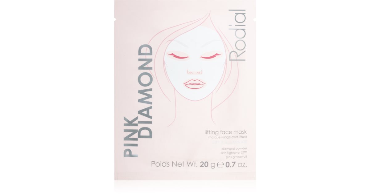 Rodial Pink Diamond Lifting Face Mask Lifting-Tuchmaske für das Gesicht ...