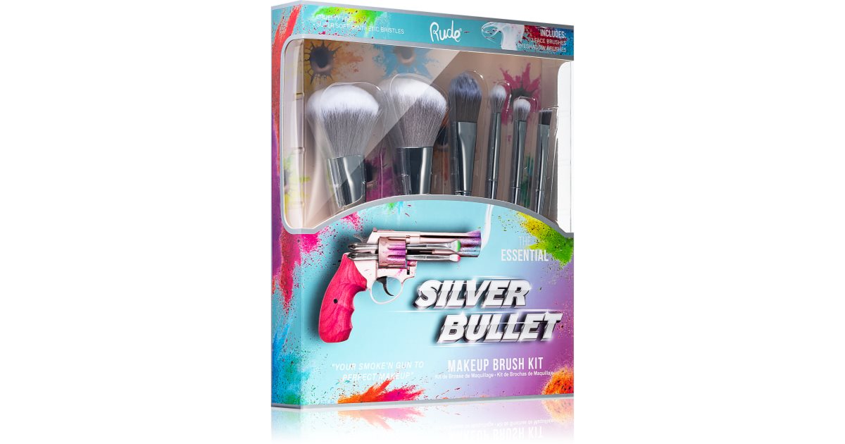 Rude Cosmetics Silver Bullet kit de pinceaux | notino.be