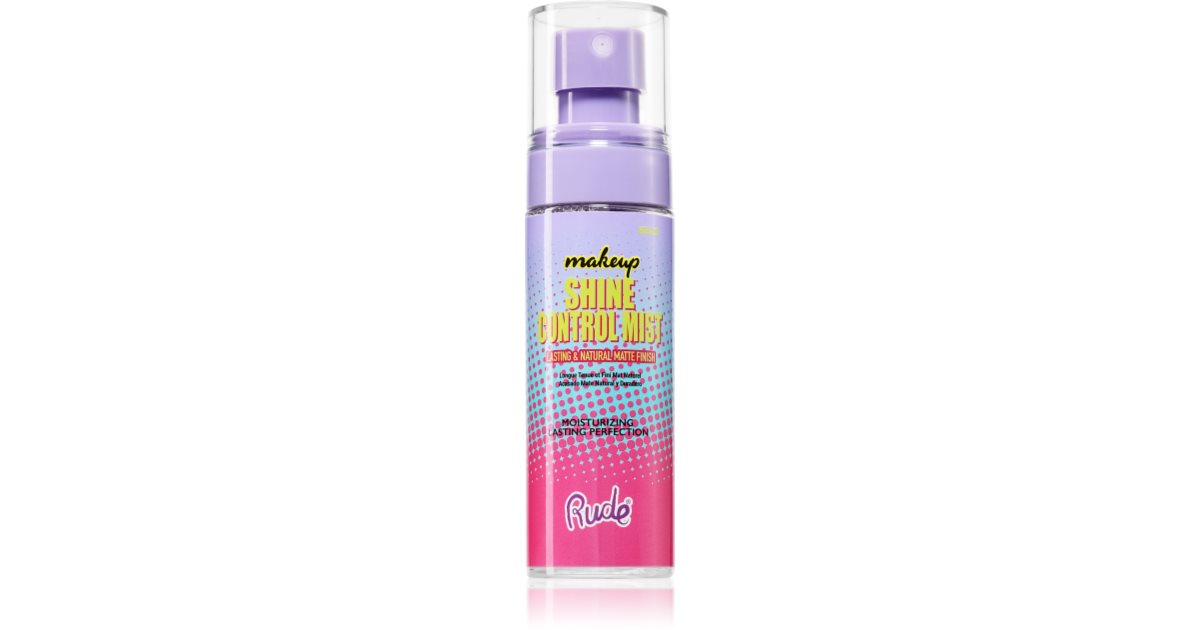 Rude Cosmetics Shine Control Mist spray fixador de maquilhagem com ...