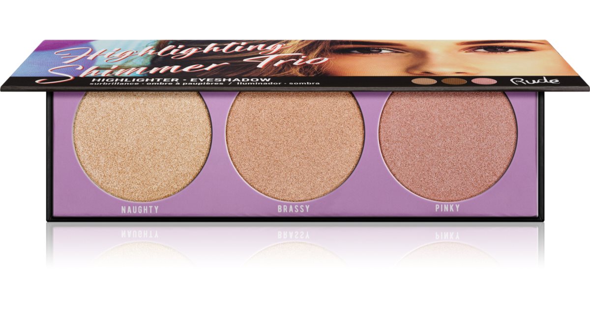 Rude Cosmetics Highlighting Shimmer Trio Highlighter-Palette