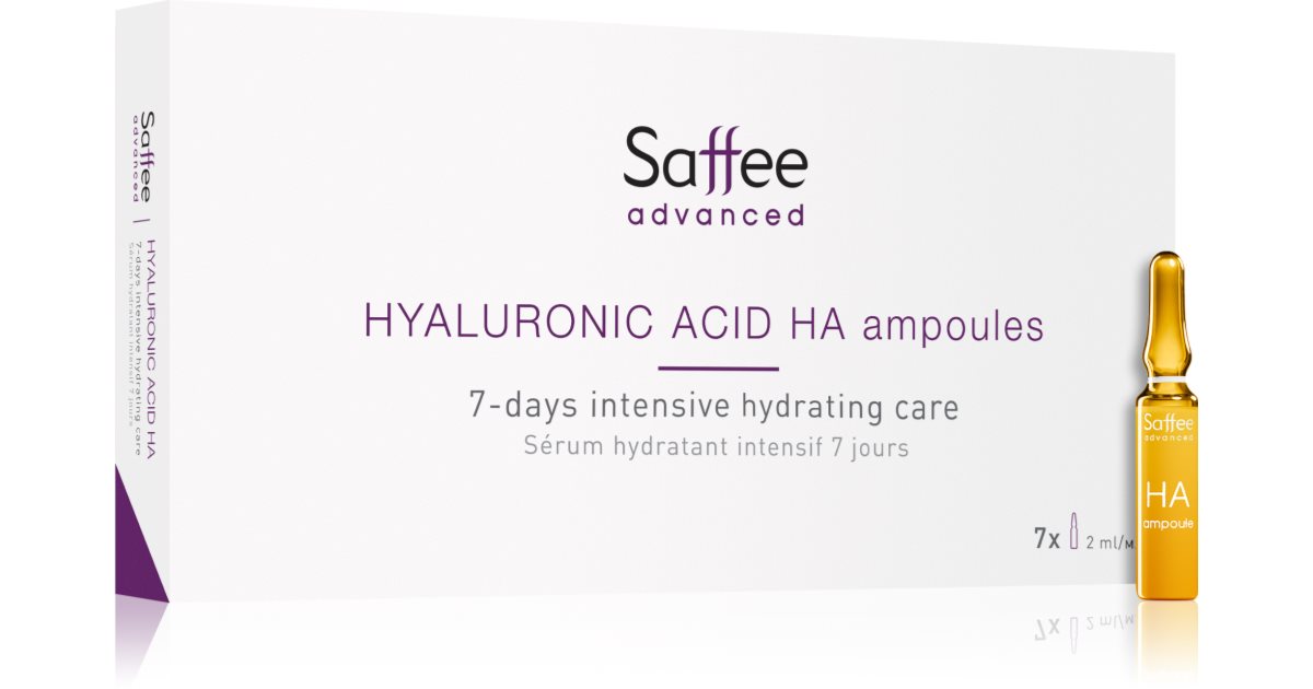 Saffee Advanced Hyaluronic Acid Ampoules Ampulas — 7 dienu intensīva ...