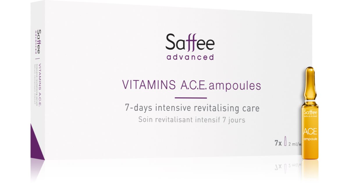 Saffee Advanced Vitamins A.C.E. Ampoules ampoules – Traitement intensif ...