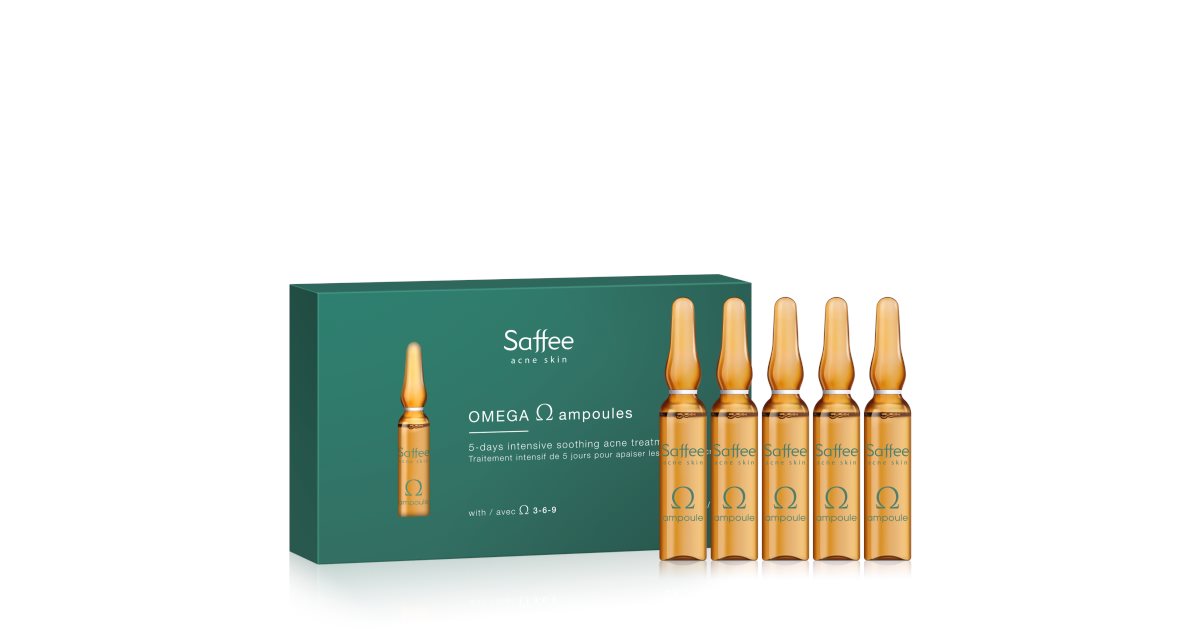 Saffee Acne Skin Omega Ampoules - 5-days Intensive soothing Acne ...