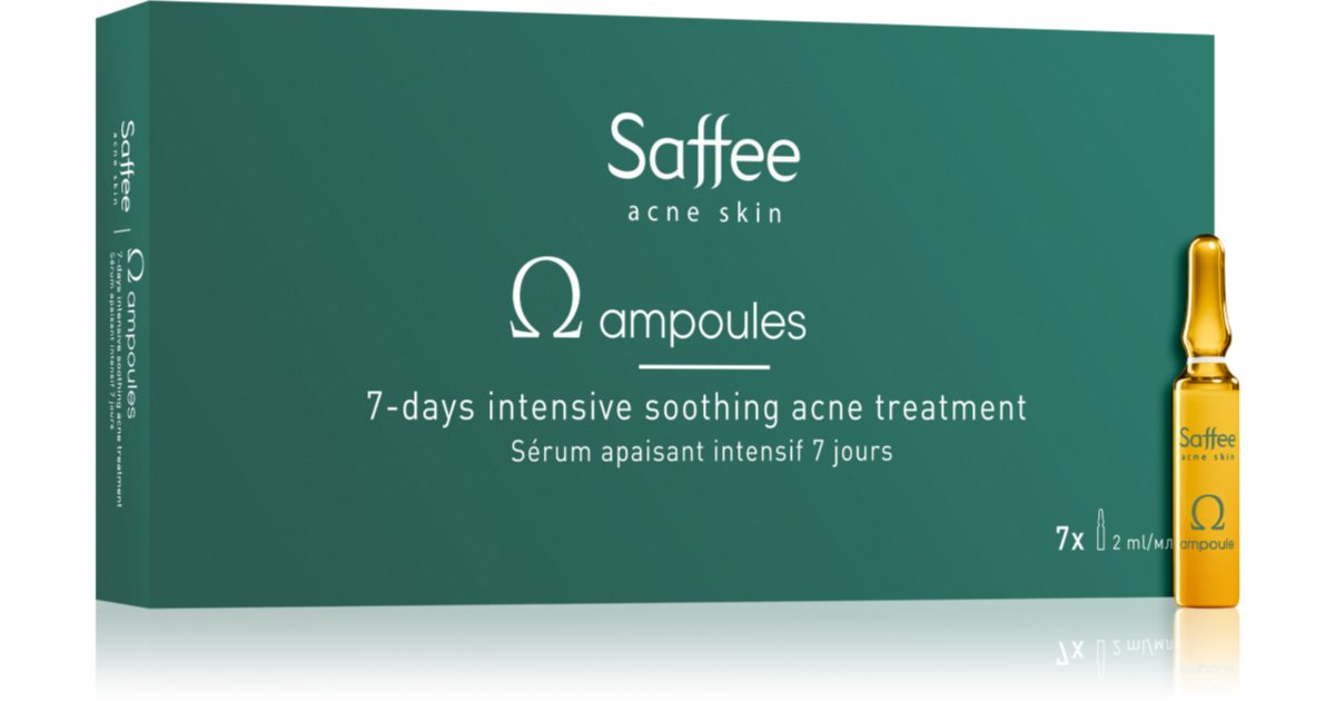 Saffee Acne Skin Omega ampoules: 7-days intensive soothing acne ...