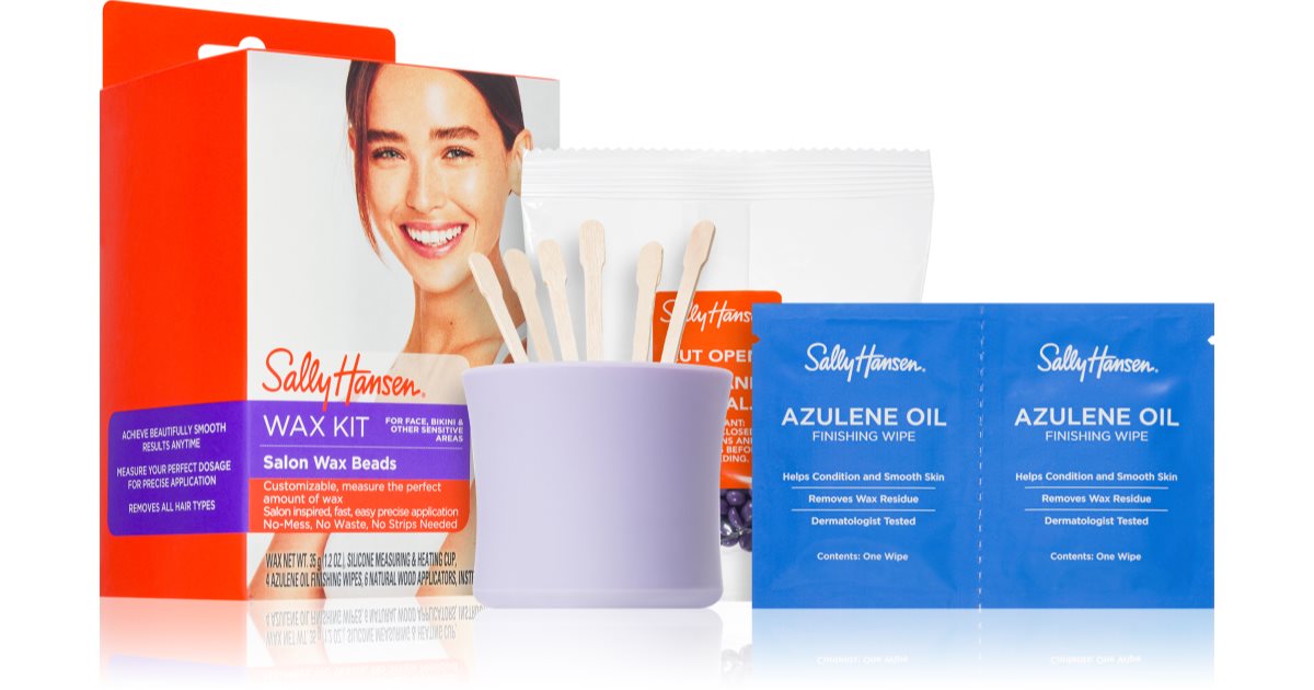 Sally Hansen Salon Wax Kit streifenloses Epilierwachs für das Gesicht ...